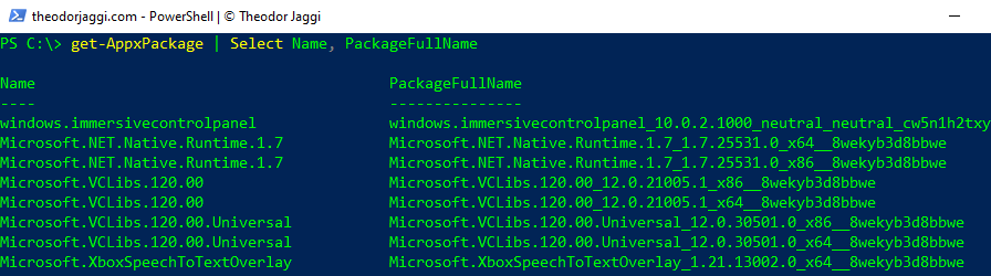 PowerShell: Windows Store Apps deinstallieren – Theodor Jaggi